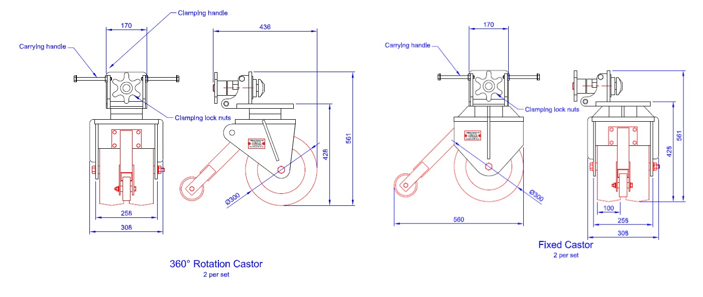 NEW CONTAINER CASTORS DRAWINGS 2019 | ISO Container Castors